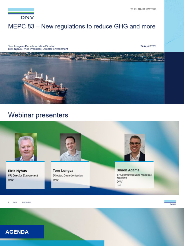 DNV MEPC 83 Webinar 24march2025 | PDF | Climate Change Mitigation ...