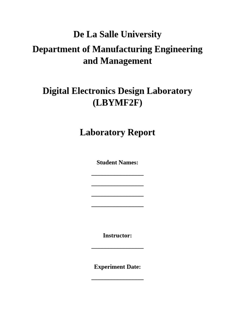 LBYMF2F Laboratory Report 2 | PDF | Logic Gate | Digital Electronics