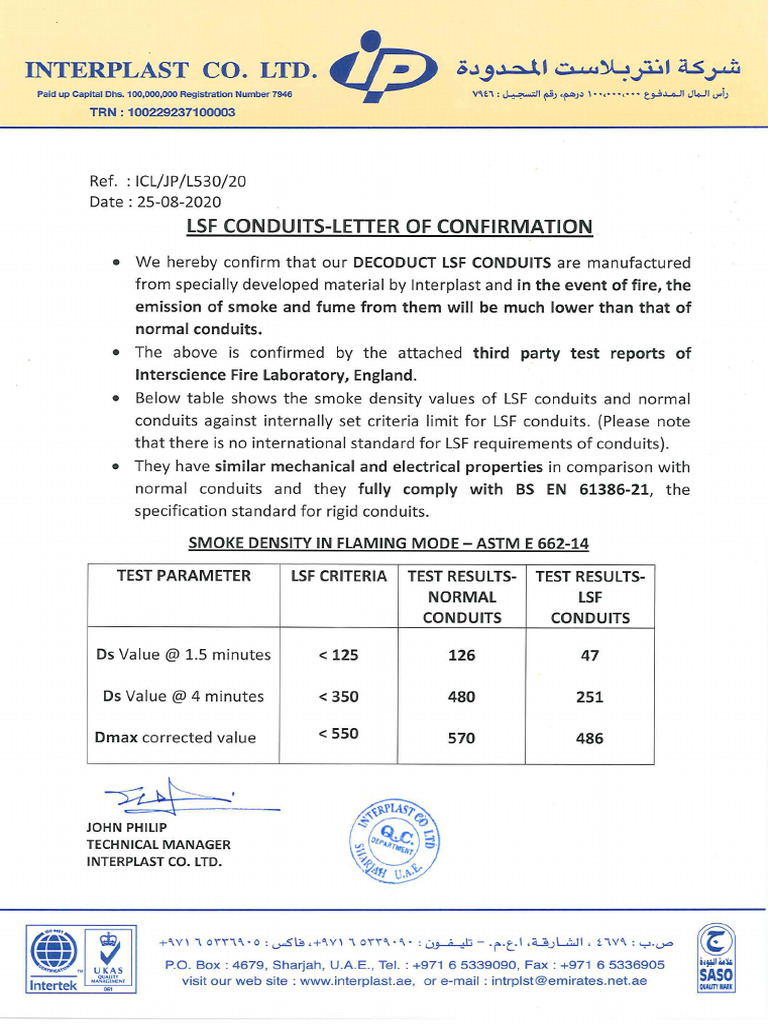 LSF Confirmation Letter | PDF