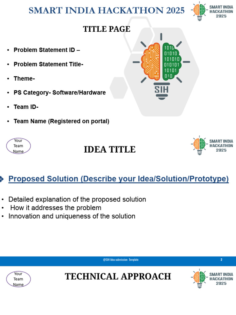Smart India Hackathon 2025 Submission Guide | PDF