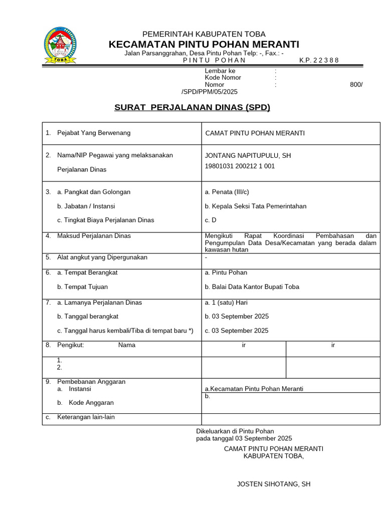 Blanko SPD PPM 2025 | PDF