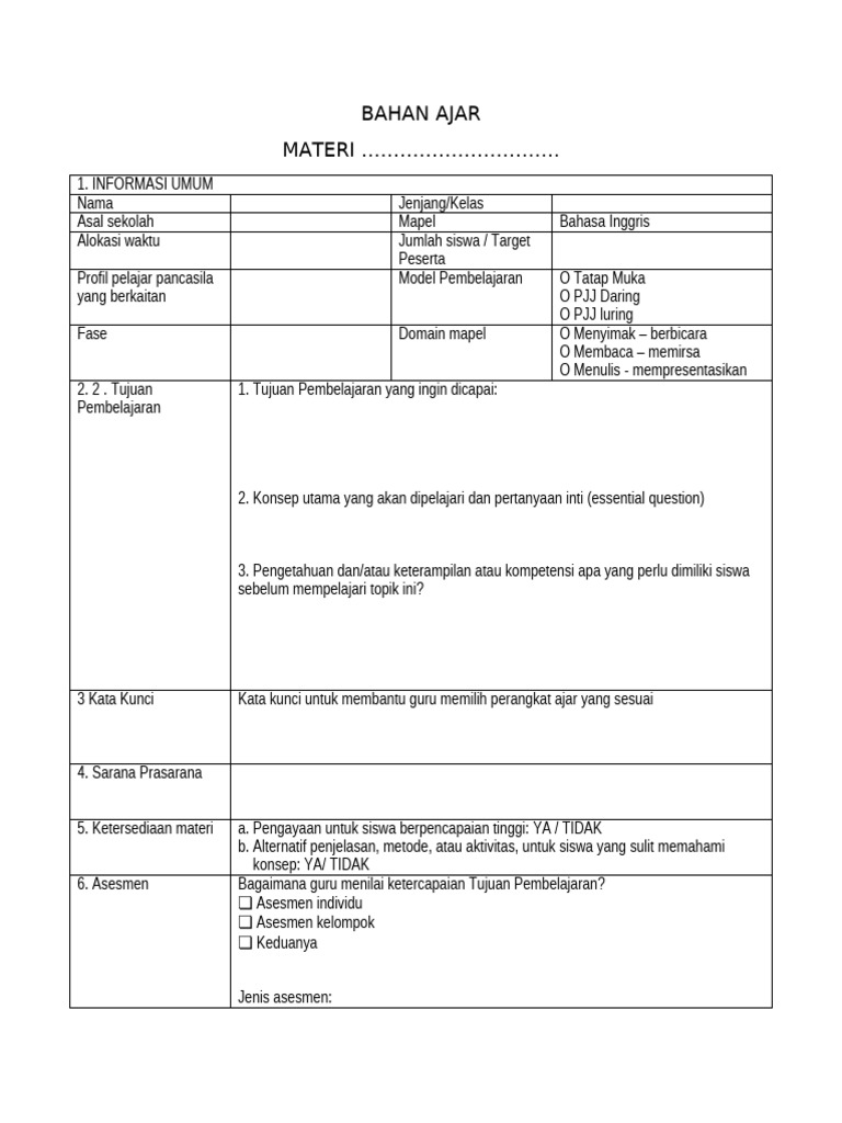 Format Bahan Ajar Pdf