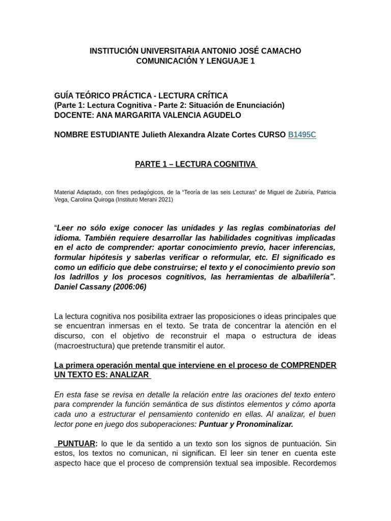 Guia Teorica Practica - Parte 1 | PDF | Ciudadanía | Palabra