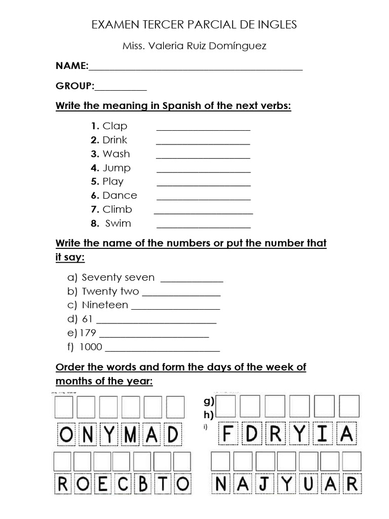 Examen Final 4° Lomas | PDF