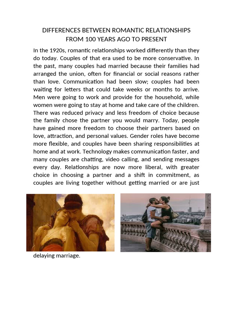 Romantic Relationships Have Changed A Lot Over Time | PDF