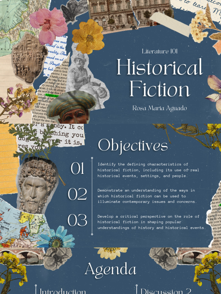Literature Historical Fiction ELA Educational Presentation in Blue and ...