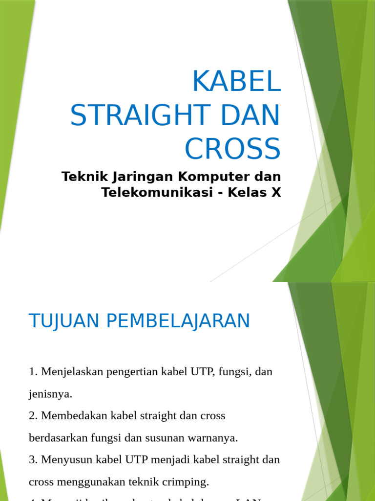 Kabel Straight Dan Cross TJKT | PDF