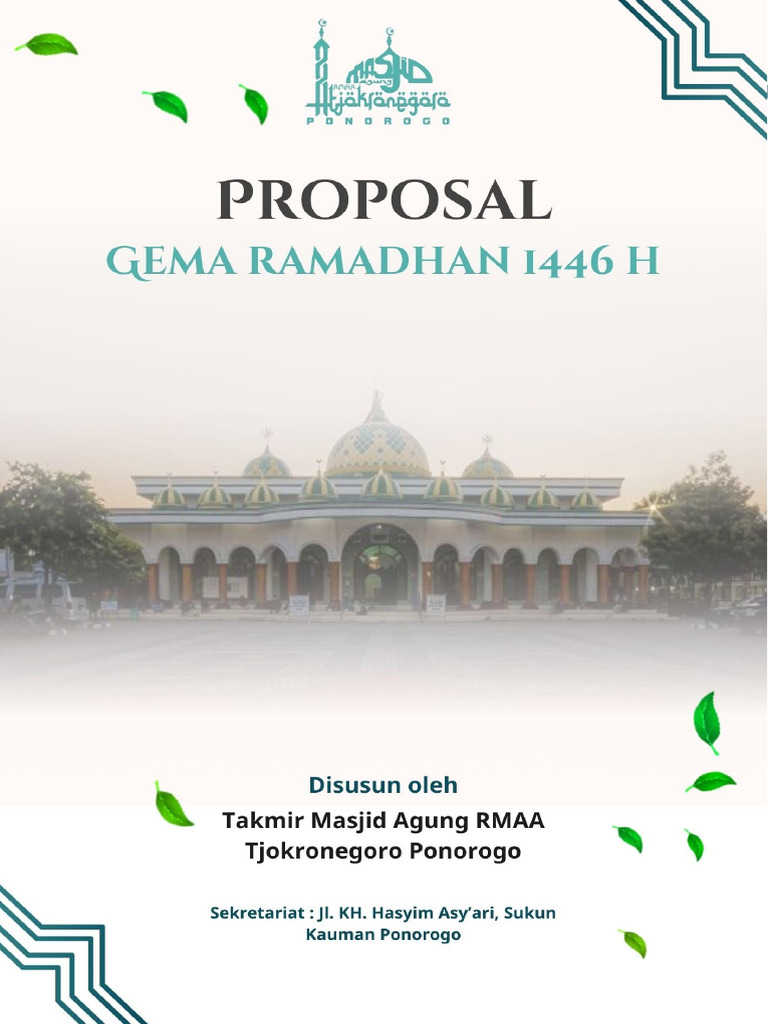 Proposal Gema Ramadhan Masjid Agung 2025 | PDF