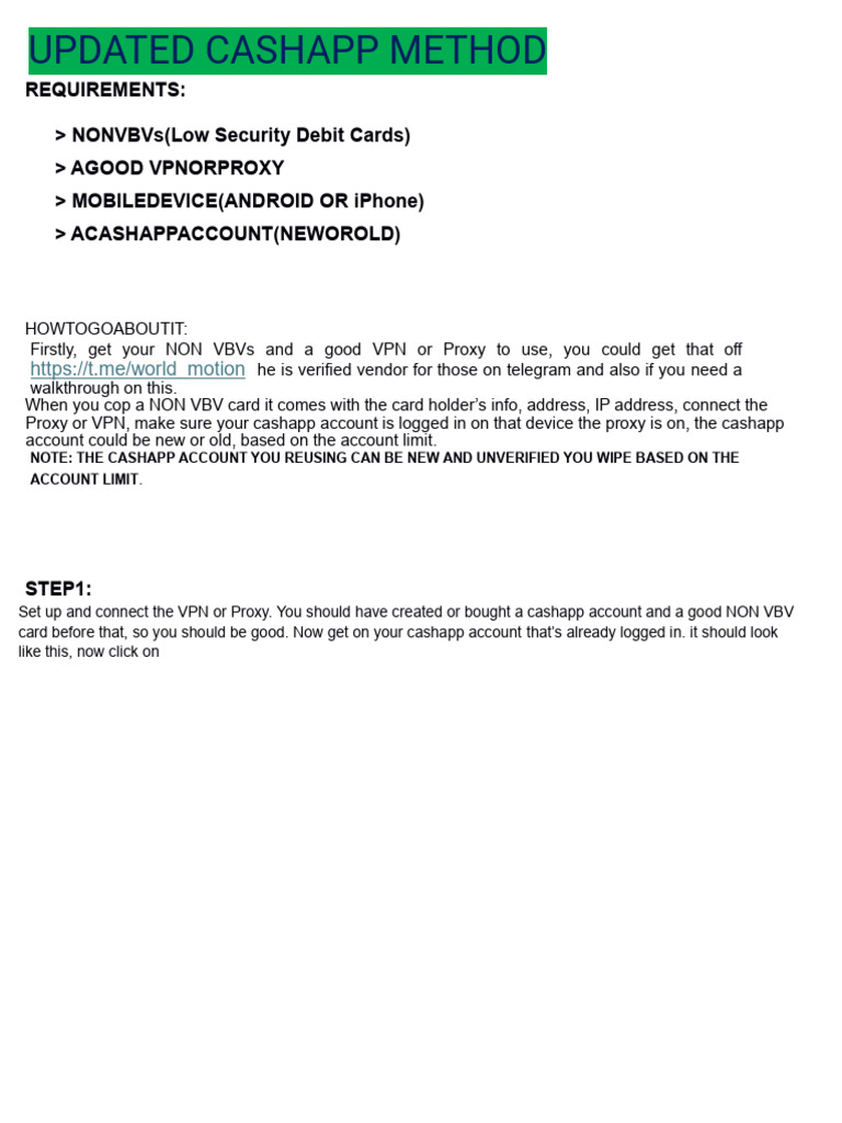 Updated Cashapp Method | PDF | Software | Computing