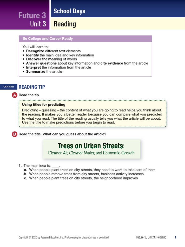 Pearson - English. Future Level 4 - Unit 3 | PDF | Learning | Human ...