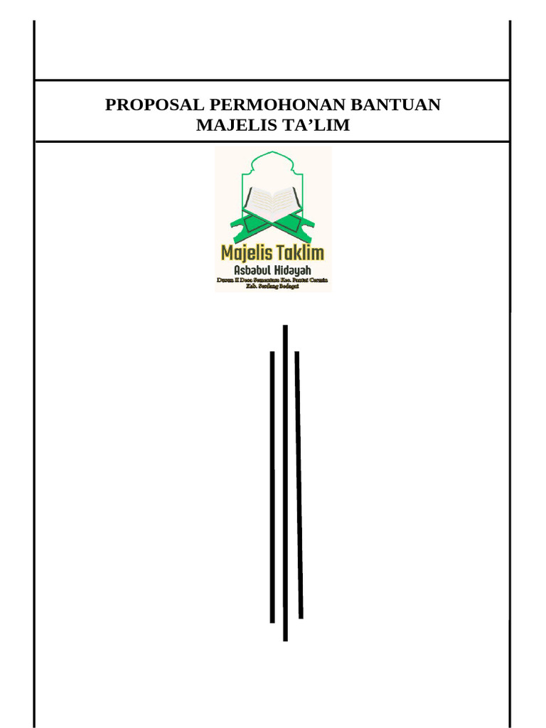 Proposal Bantuan Majelis Ta'lim 2025 | PDF