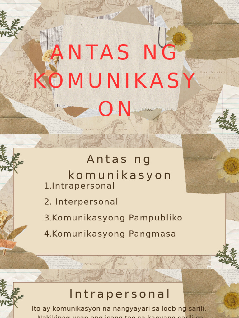 Antas NG Komunikasyon | PDF