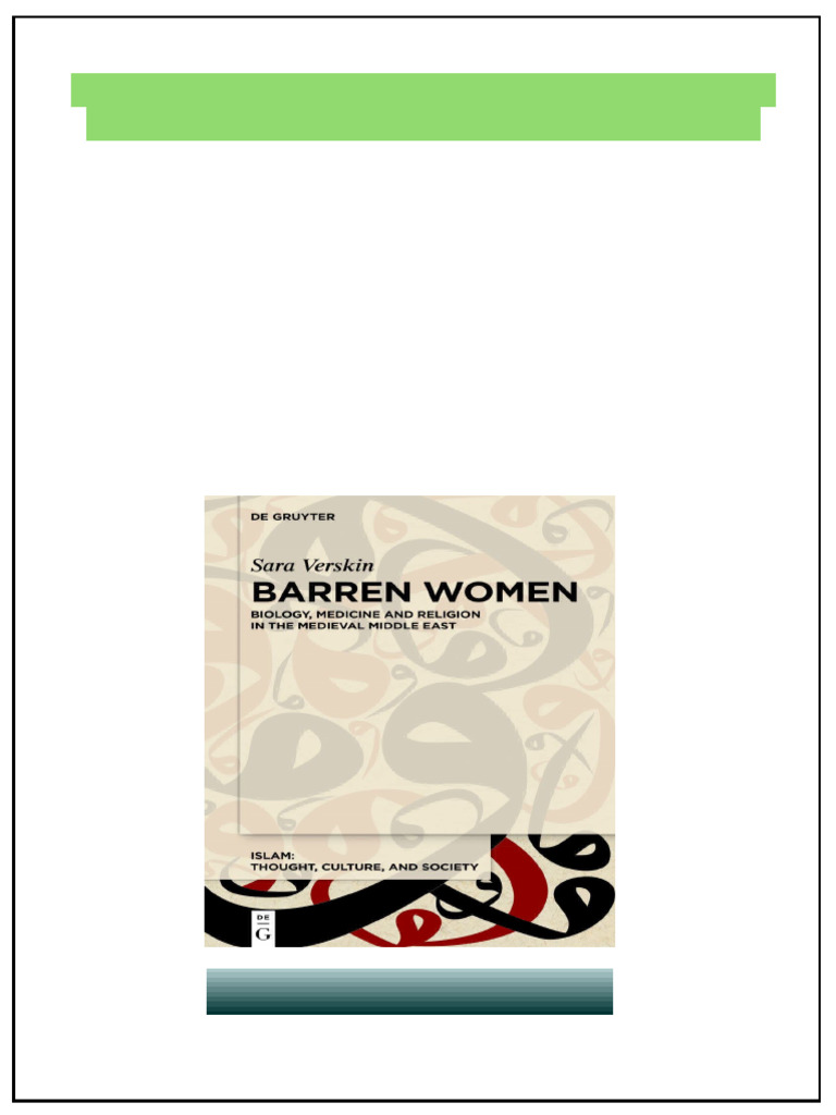 Barren Women Religion and Medicine in The Medieval Middle East 1st ...