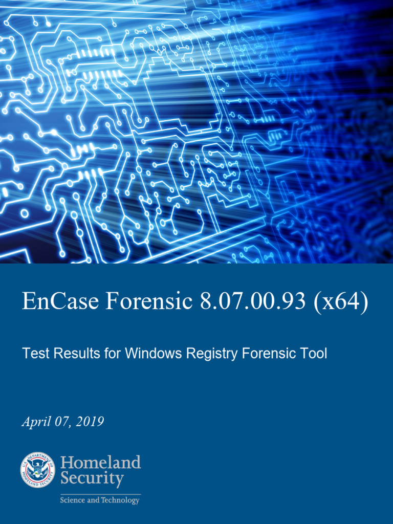 Test Results Nist Windows Registry Forensic Tool Encase Forensic 8.07 ...