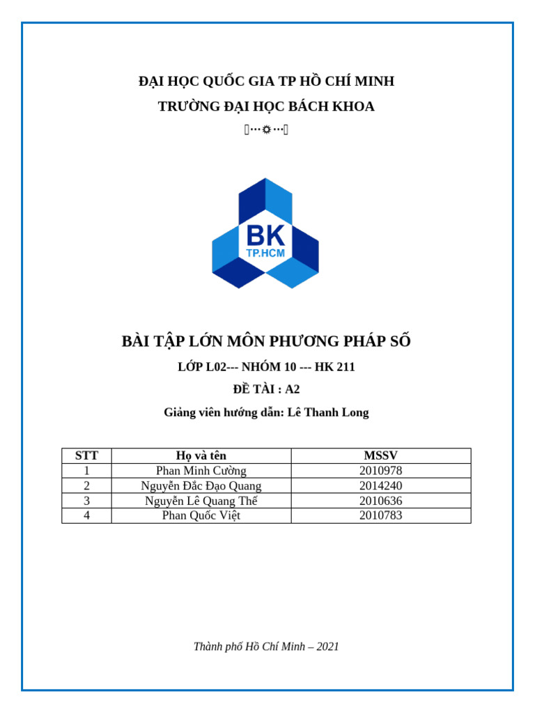 Me2019 L02 Nhóm 10 | PDF