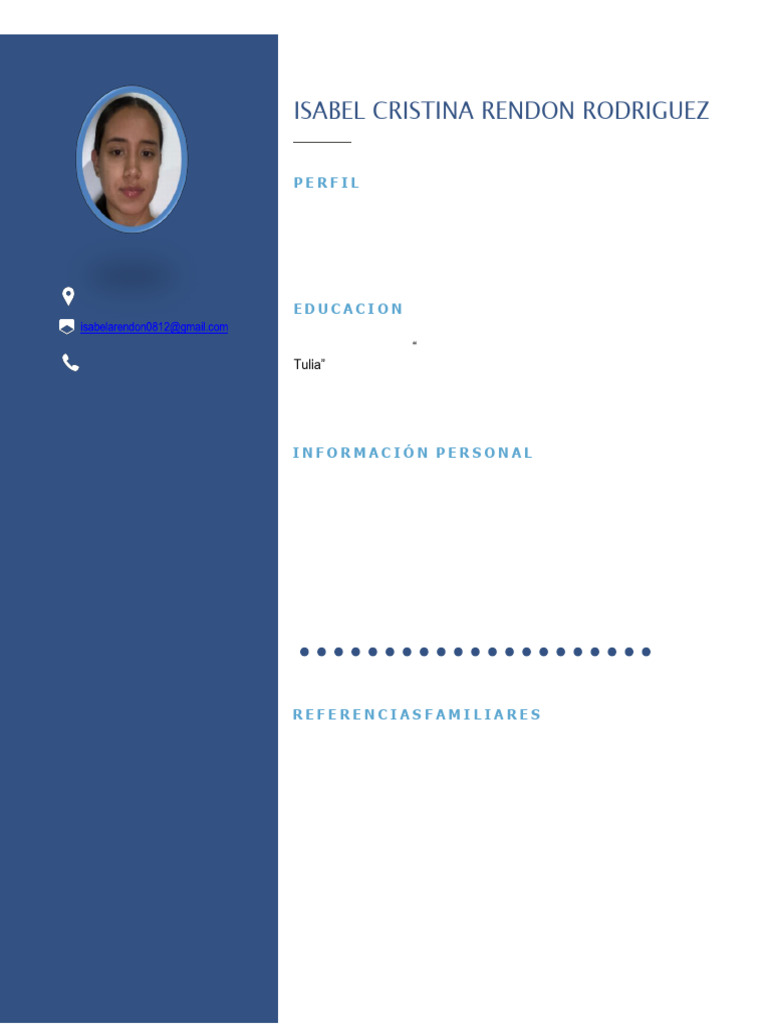 Perfil de Isabel Cristina Rendón Rodríguez | PDF