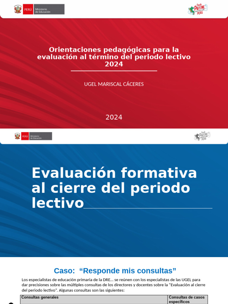 Evaluación Formativa 2024: Guía UGEL | PDF | Pedagogía | Aprendizaje