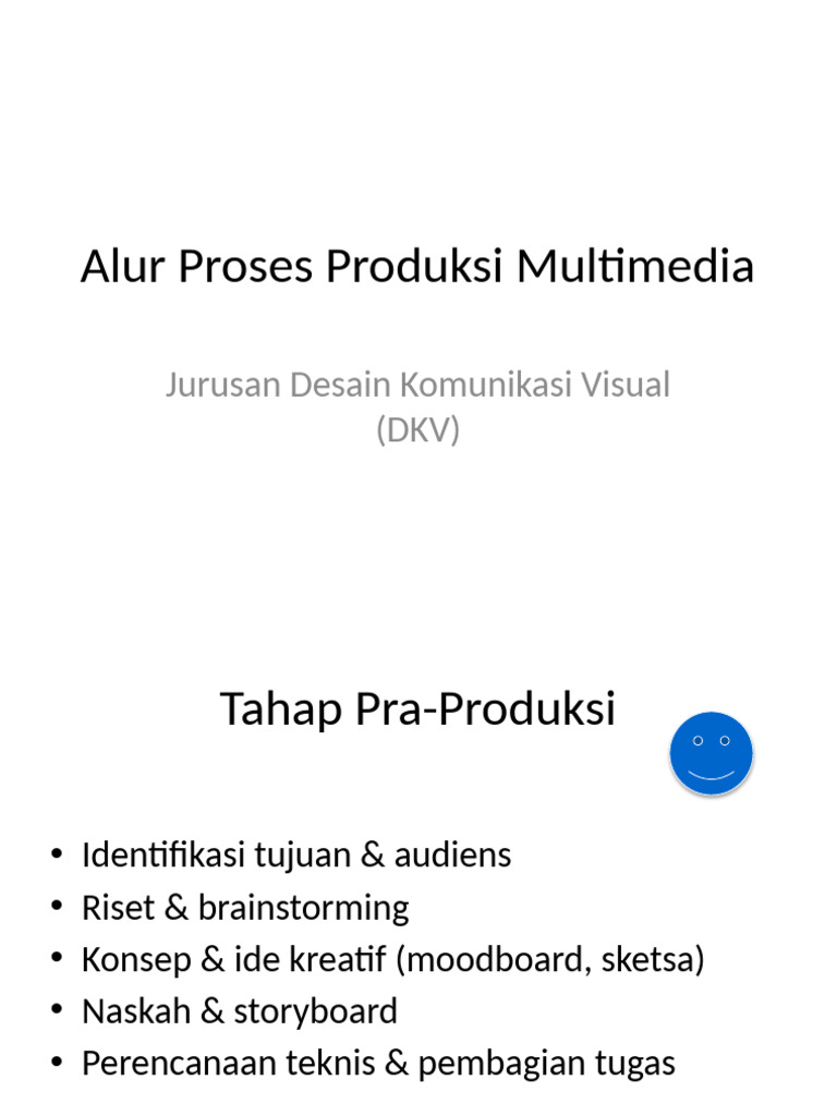 Alur Proses Produksi Multimedia DKV Visual | PDF