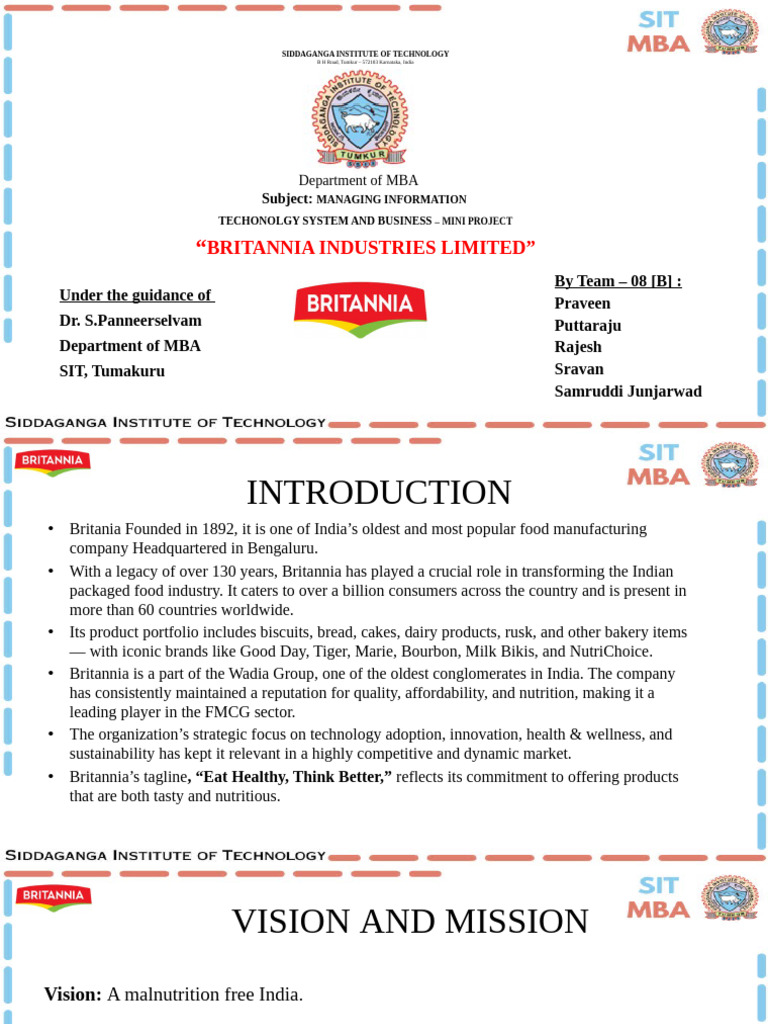 Britannia Industries: IT in Business Management | PDF | Customer ...