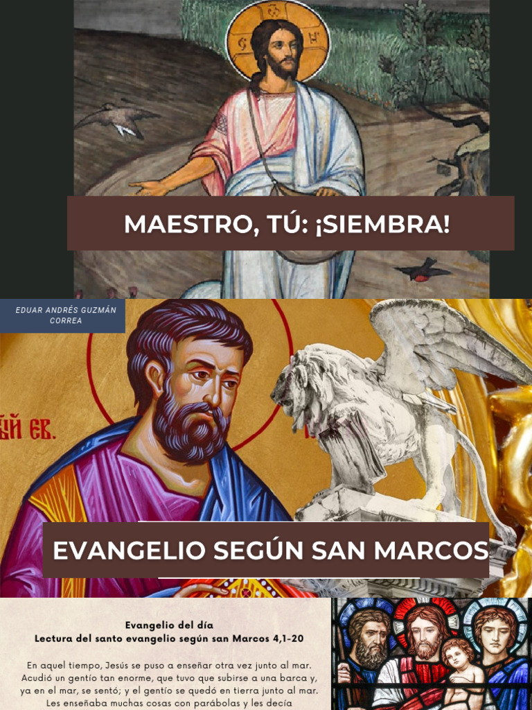 Evangelio Del Día Lectura Del Santo Evangelio Según San Marcos 4,1-20 ...