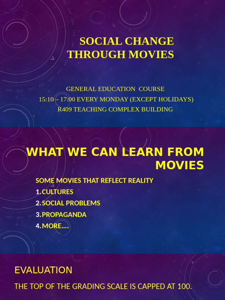 Social Change Through Movies COURSE | PDF