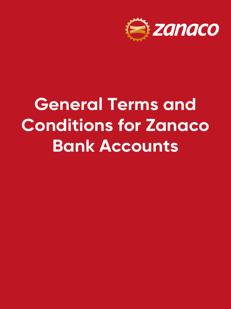 General Terms and Conditions For Zanaco Accounts | PDF | Overdraft ...