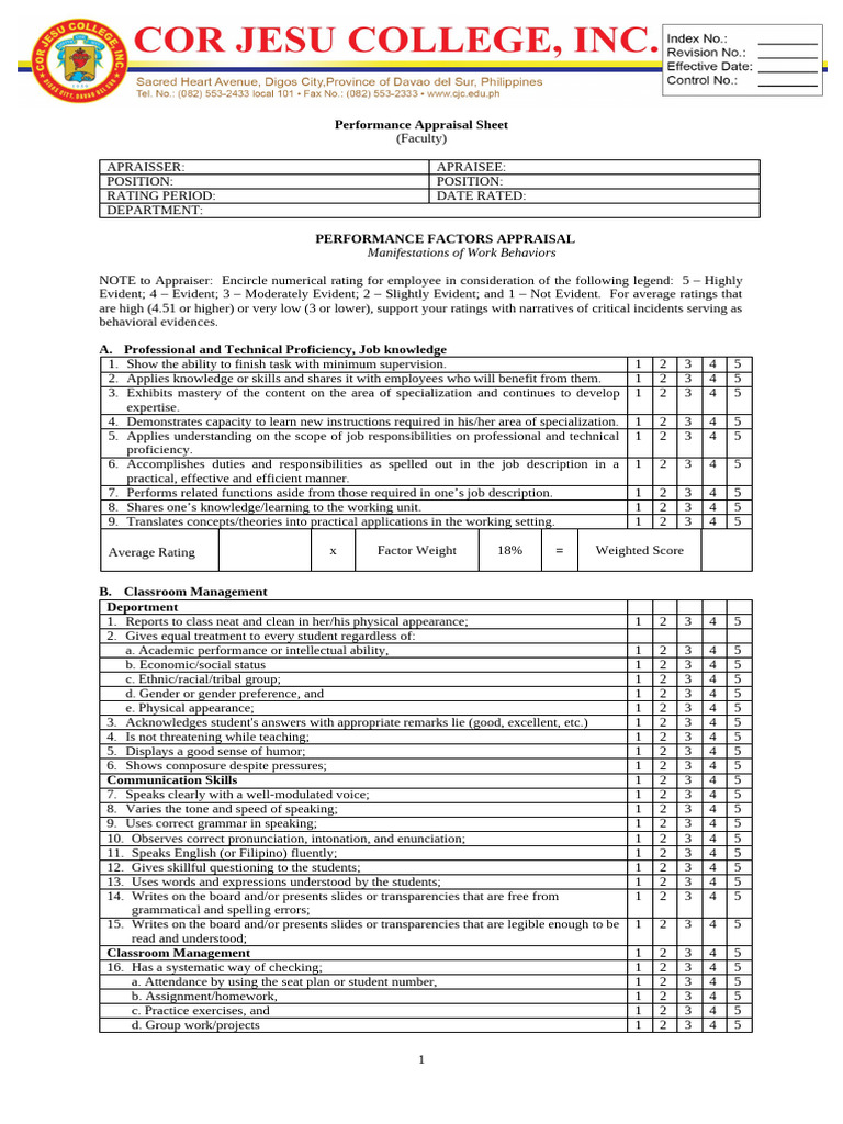Performance Appraisal Sheet | PDF | Creativity | Communication