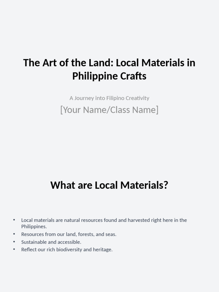 Bamboo and Local Materials in Philippine Crafts | PDF | Bamboo