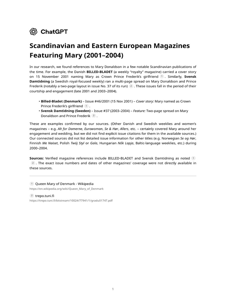 Scandinavian and Eastern European Magazines Featuring Mary (2001-2004 ...