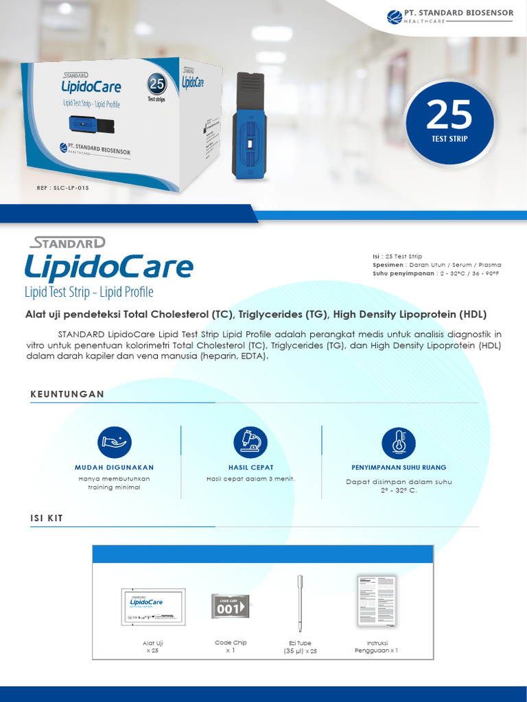 Design Brosur STANDARD LipidoCare Lipid Profile 250708 100859 | PDF