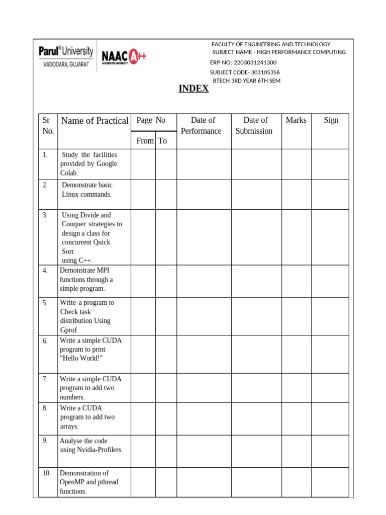 HPC Index | PDF