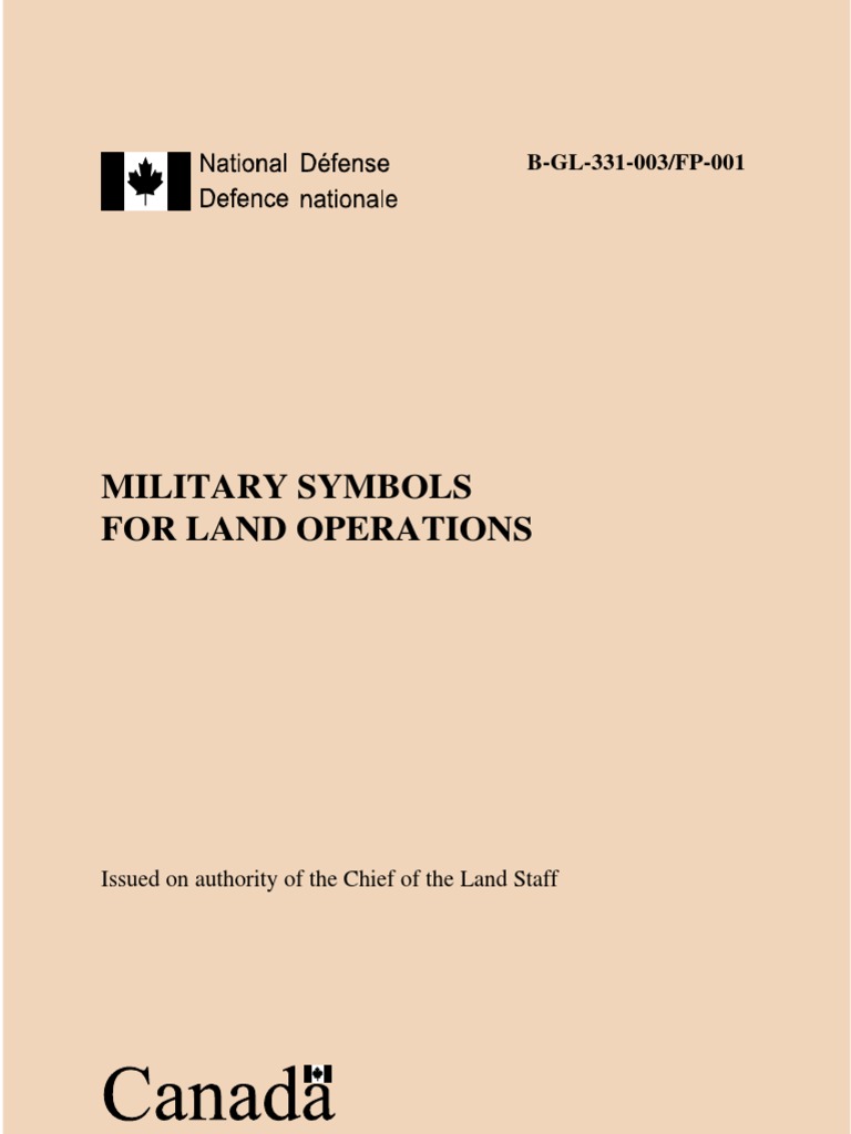 B-GL-331-003 Military Symbols For Land Operations (2000) | PDF ...