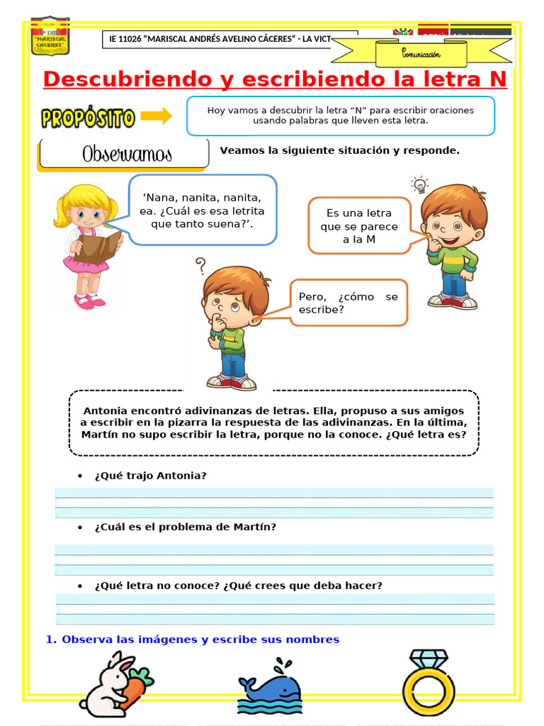 7 Ficha Letra N | PDF