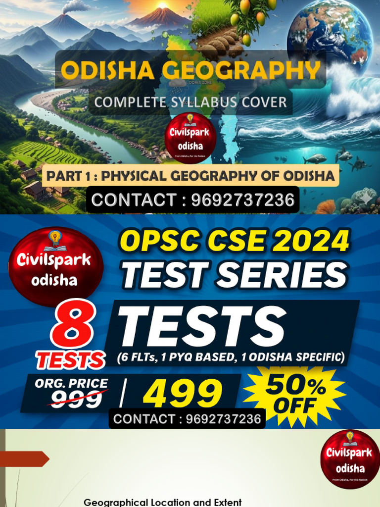 Od Geography 1 - Physiographic Division of Odisha | PDF | Earth Sciences