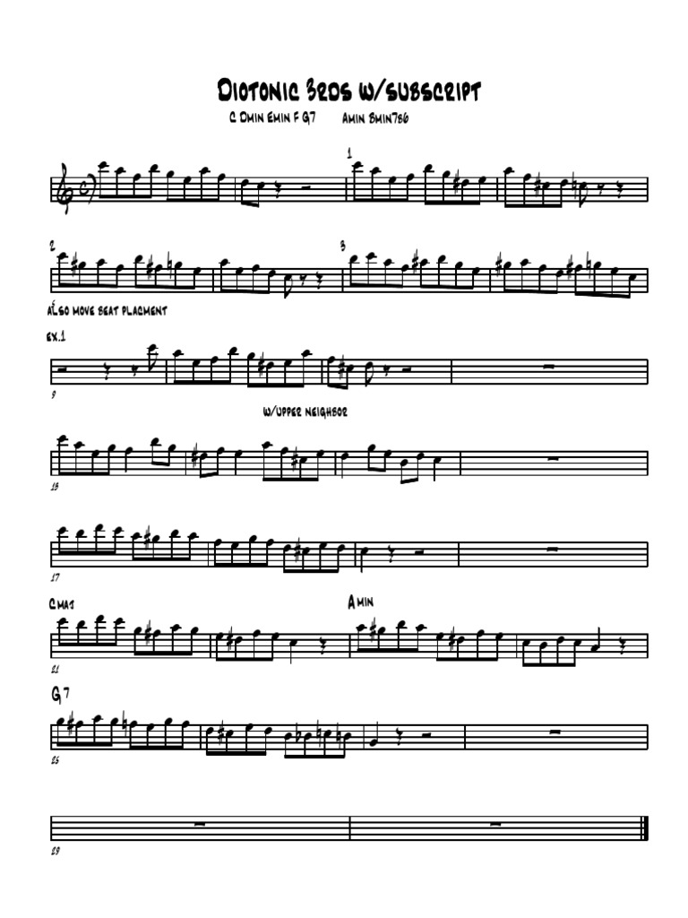 Diotonic 3rds W Subscript | PDF