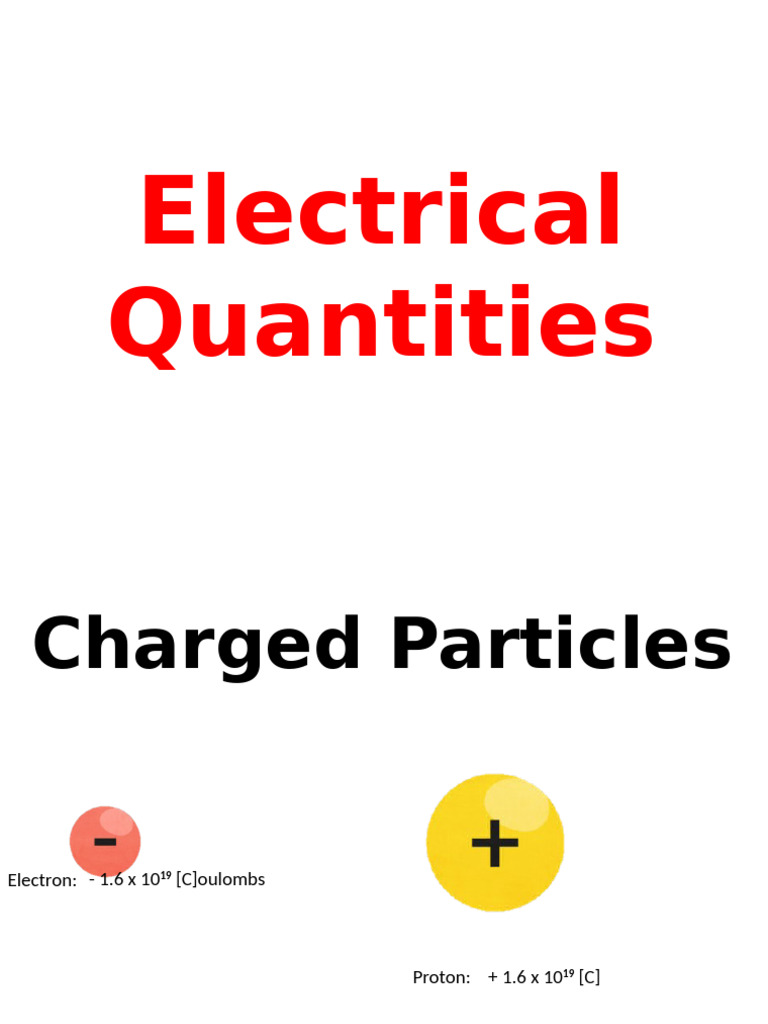 Electrical Quantities, For 10th Grade Physics | PDF | Voltage ...