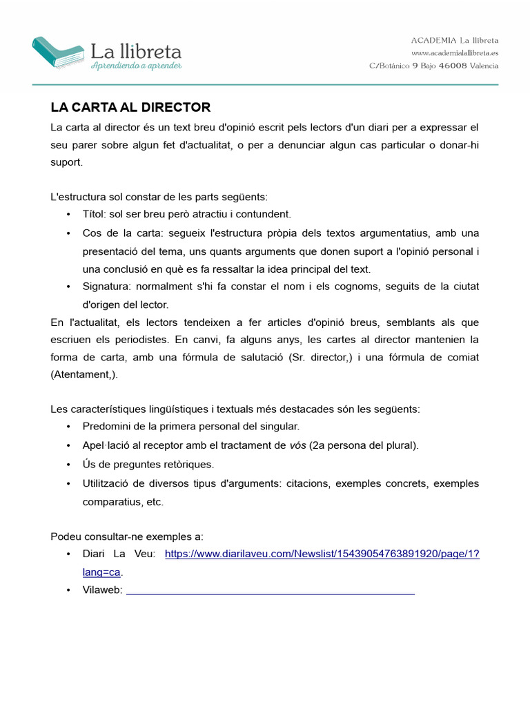Carta Al Director | PDF