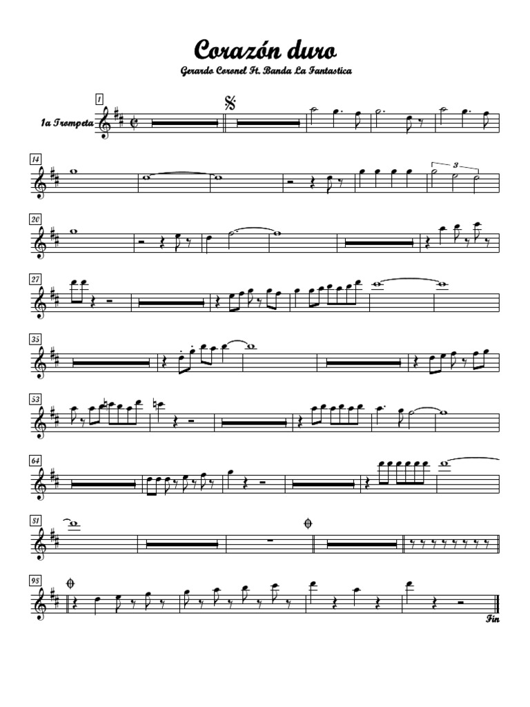 Corazon Duro - Gerardo Coronel FT Banda La Fantastica - by N G M | PDF