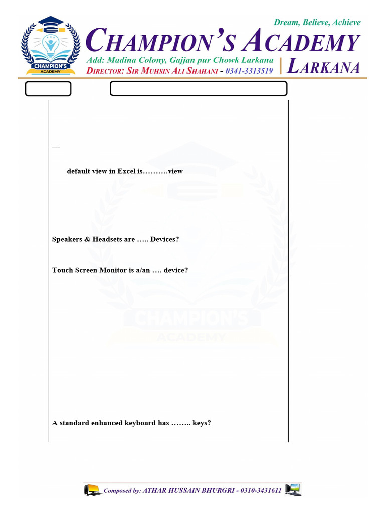 Computer Science Sheet 6 | PDF