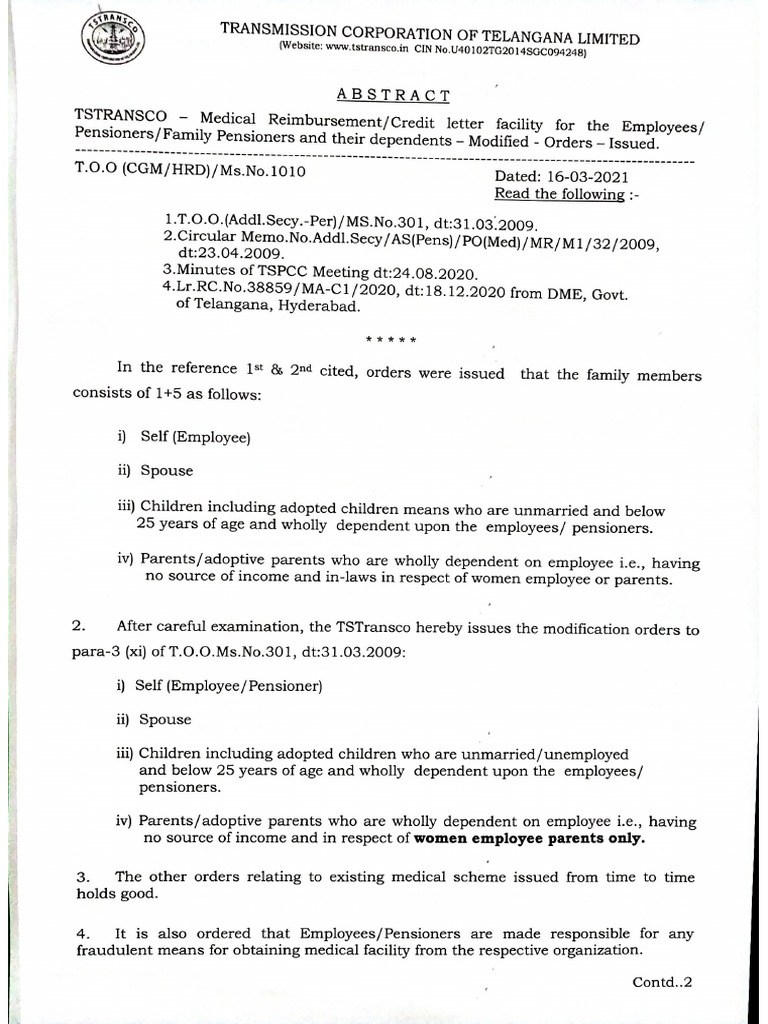 Modified Orders For Dependents Too No 1010 DT 16032021 | PDF