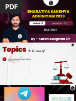 The Bharatiya Sakshya Adhiniyam, 2023 10- Class Notes | PDF