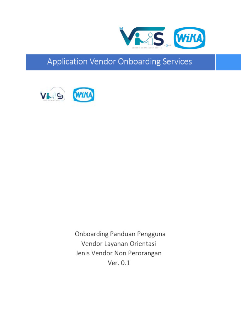 Panduan Login VMS Wika untuk Vendor | PDF