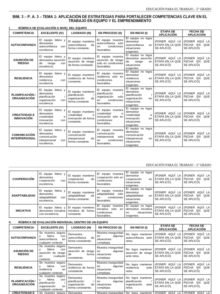 Plantilla 5to 3er Bim Pa3 Tema01 | PDF | Resiliencia psicológica | Creatividad