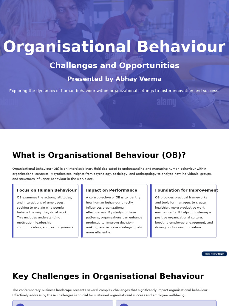 Organisational Behaviour | PDF | Organizational Behavior | Behavior