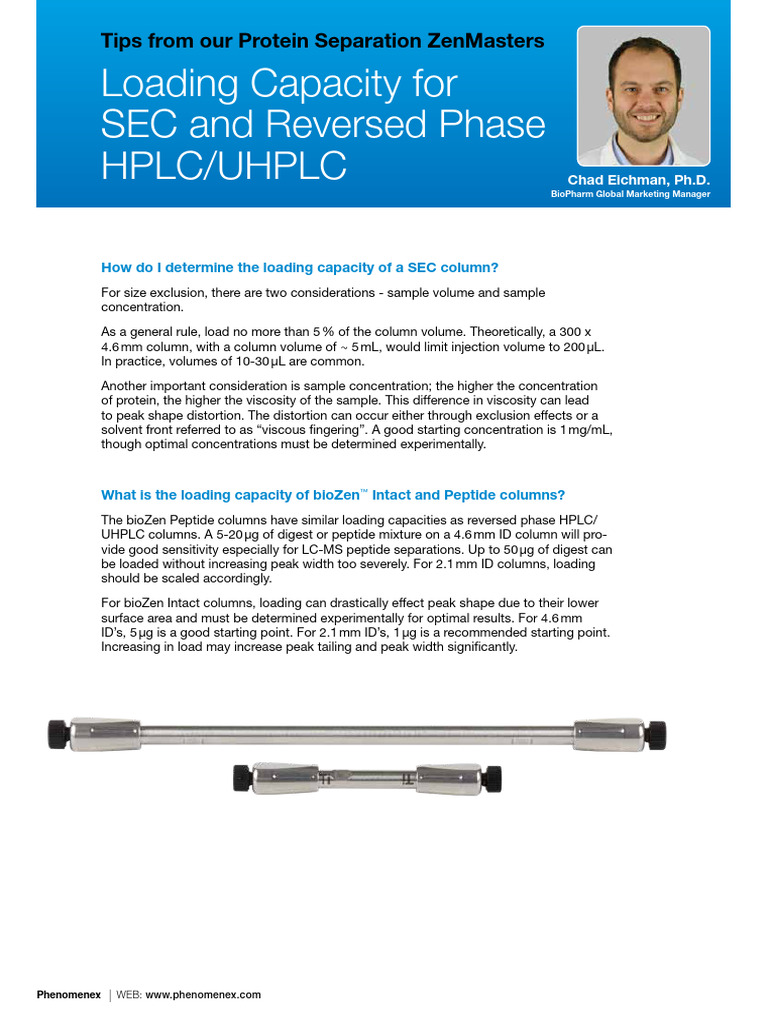 Loading Capacity of HPLC and SEC | PDF | High Performance Liquid ...