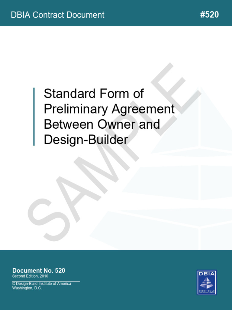 DBIA Preliminary Agreement Guidelines | PDF | Indemnity | Mediation