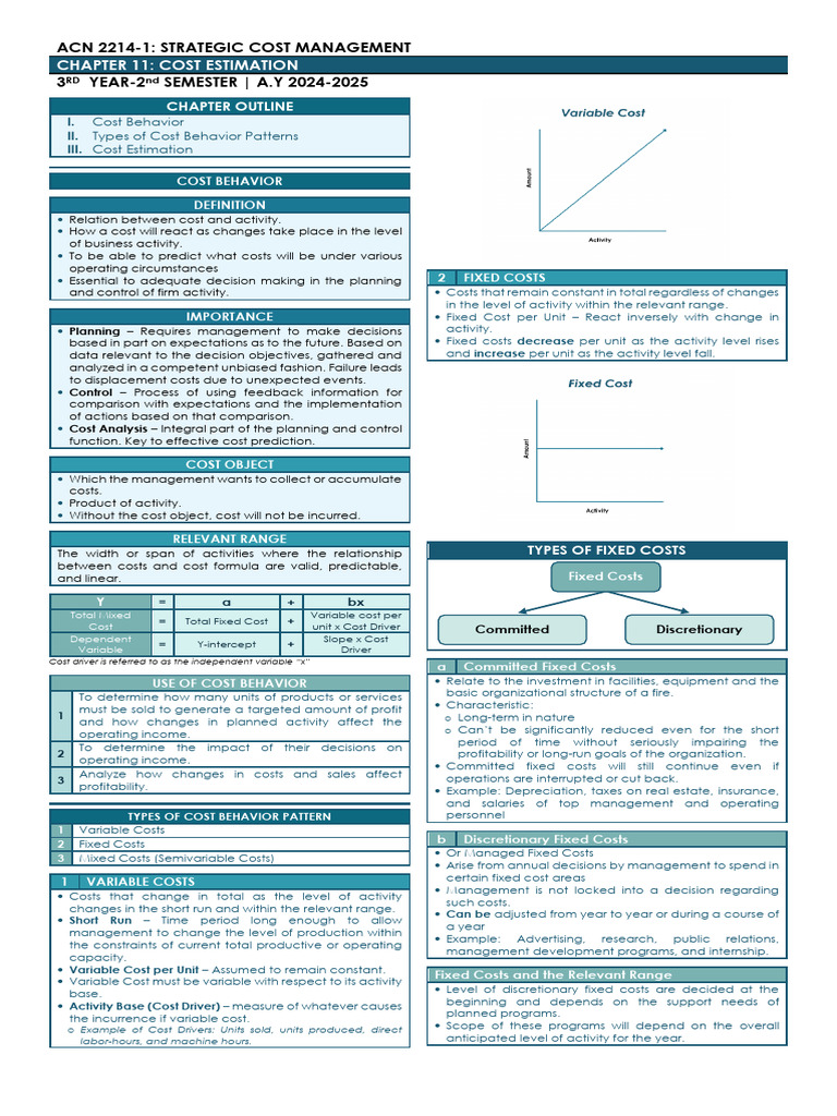 Chapter 11 - Cost Estimation | PDF | Linear Regression | Regression ...
