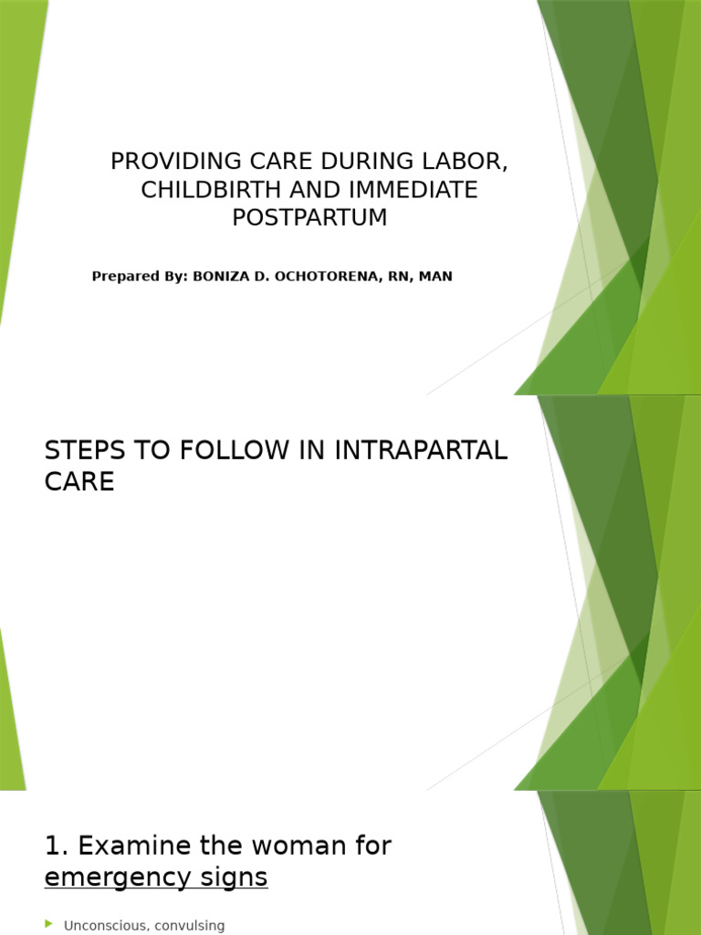 Providing Care During Labor, Childbirth and Postapartum | PDF ...