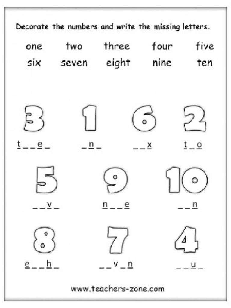 Free Numbers 1-10 Worksheets | PDF