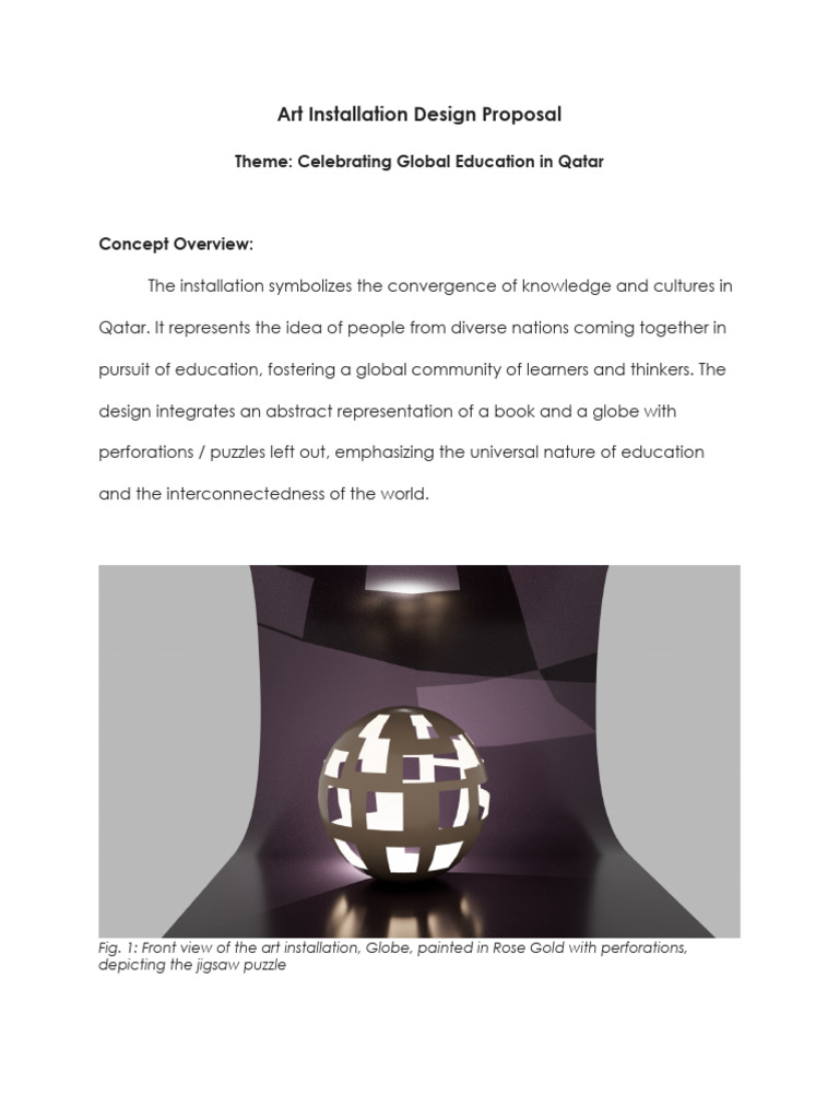 Art Installation Design Proposal - Saleema | PDF
